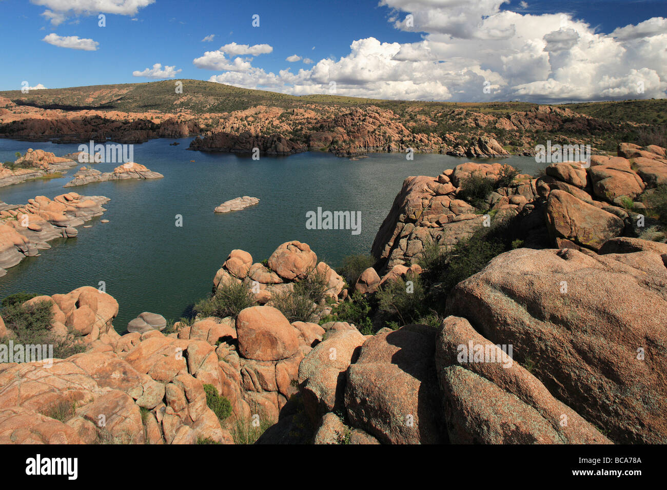 Watson lake scenic Stock Photo - Alamy