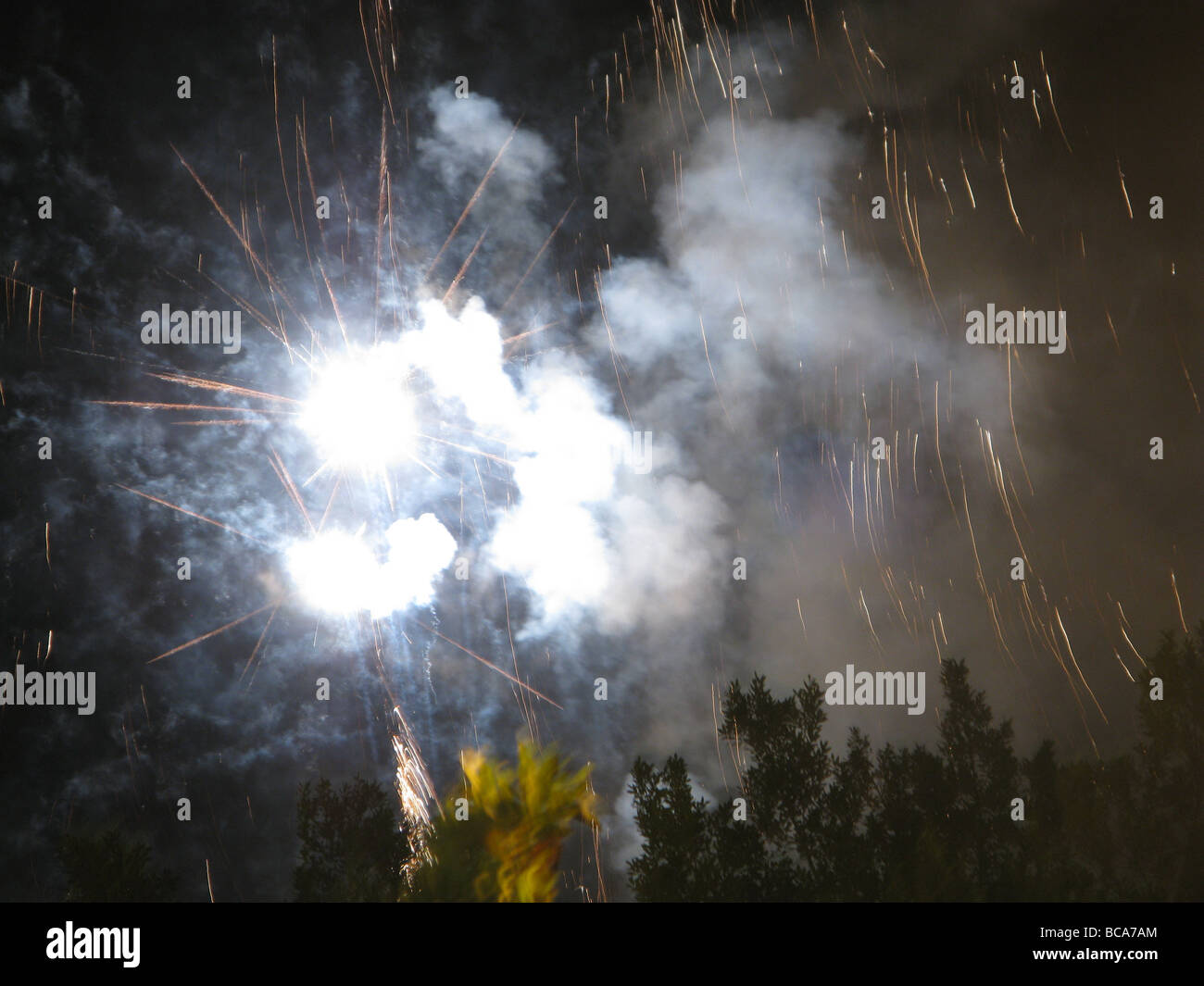 big fireworks display in night sky Stock Photo - Alamy
