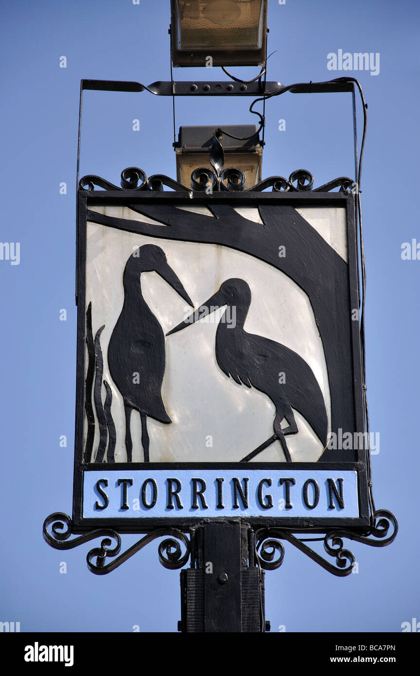 Village signs, Storrington, West Sussex, England, United Kingdom Stock ...