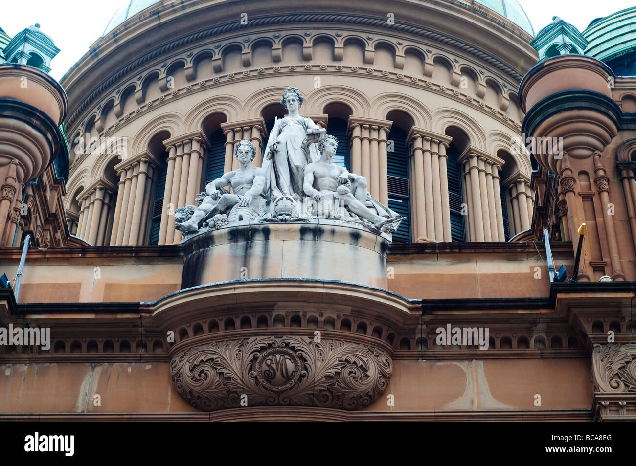 Statue on Queen Victoria Building or QVB Sydney NSW Australia Stock ...