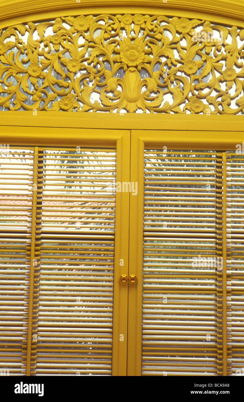 hotel majapahit spa window indonesia Stock Photo - Alamy