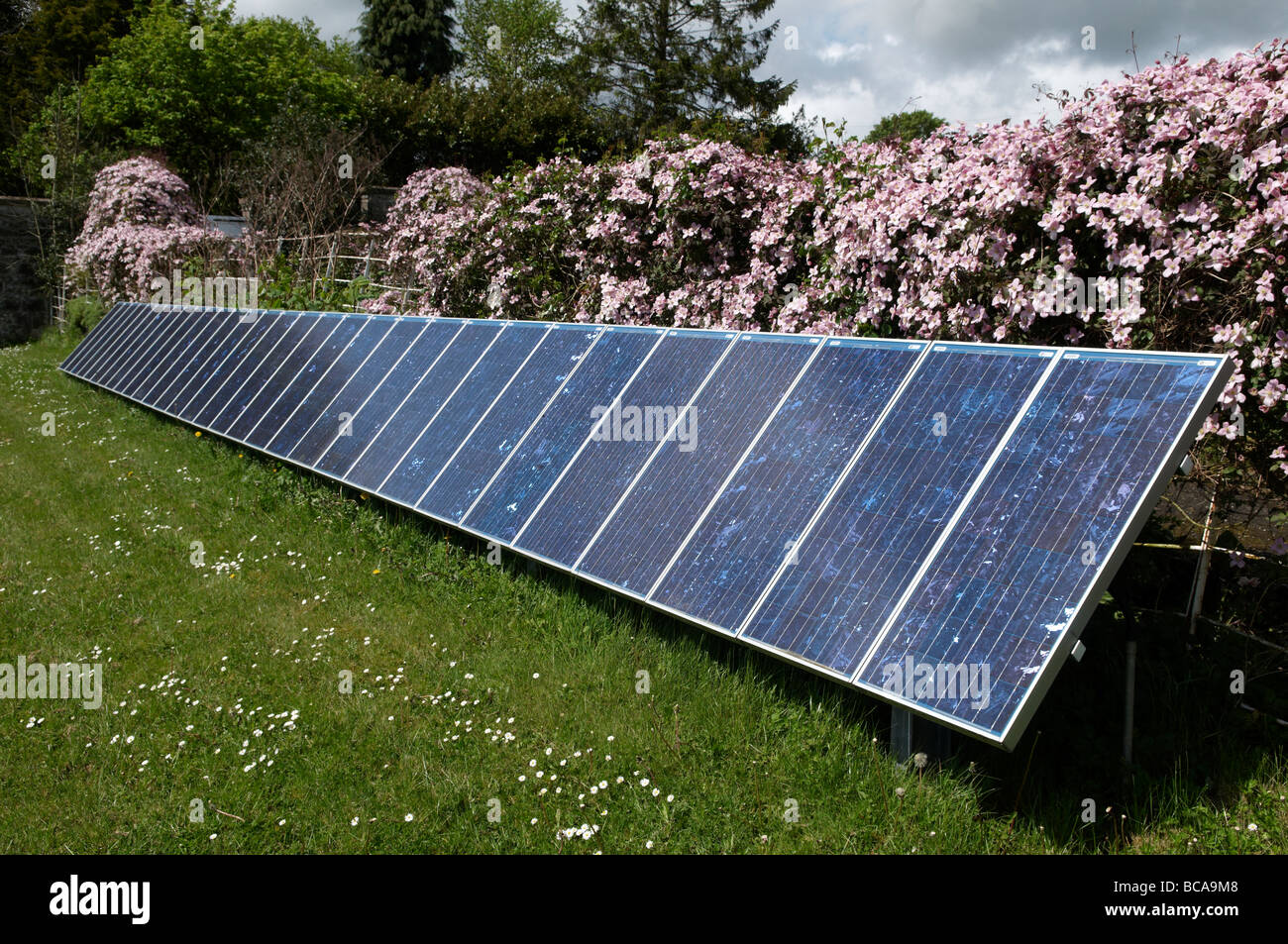 An installation of Photovoltaic or photoelectric Solar Panels used in ...