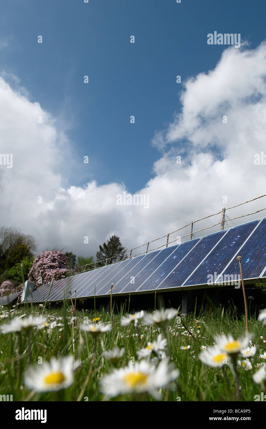 An installation of Photovoltaic or photoelectric Solar Panels used in ...
