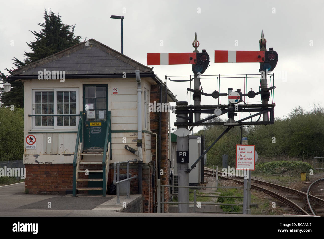 The signal box at Par Station, Cornwall UK Stock Photo - Alamy