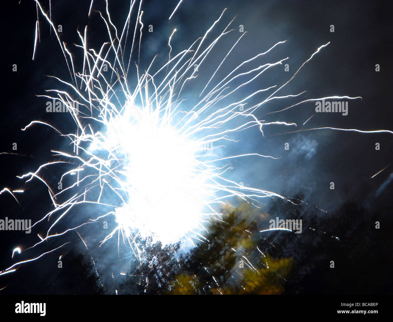 big fireworks display in night sky Stock Photo - Alamy
