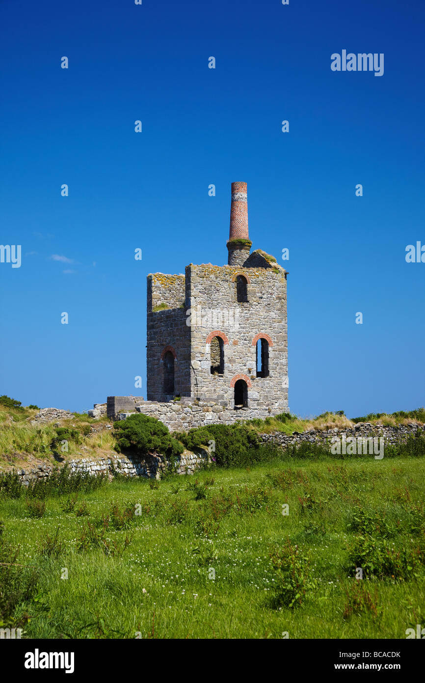 Remains of Levant Tin Mine near Pendeen, Cornwall, England, UK Stock ...