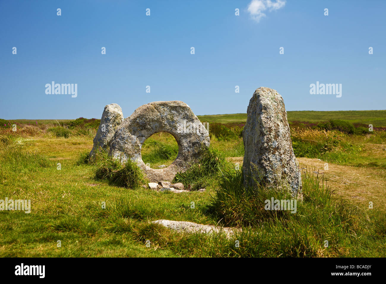 Men an Tol Megalithic Monument nr Morva, Cornwall, England, UK Stock ...