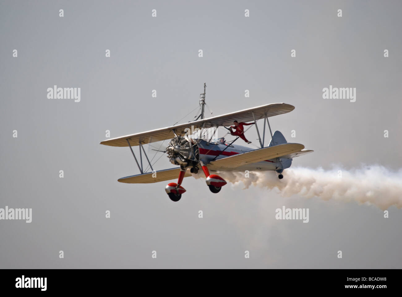 The team of "Silver Wings Wingwalking" at an airshow Stock Photo - Alamy
