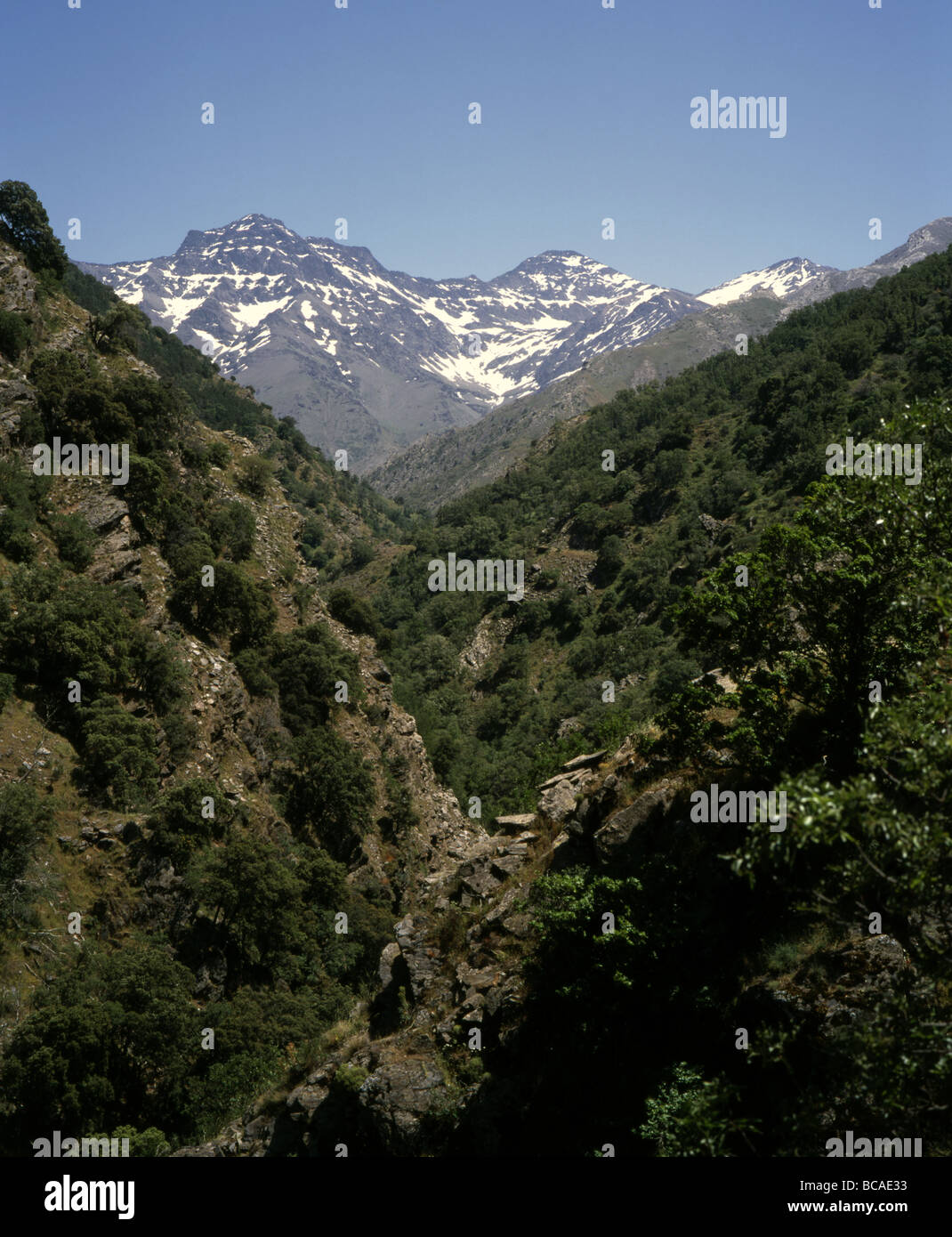 Mulhacen and Veleta the highest mountains of the Sierra Nevada northern ...