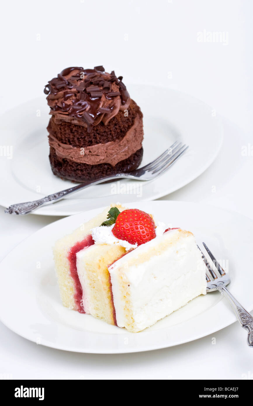 Cream cakes on a textured blue background with slight shadow Stock ...