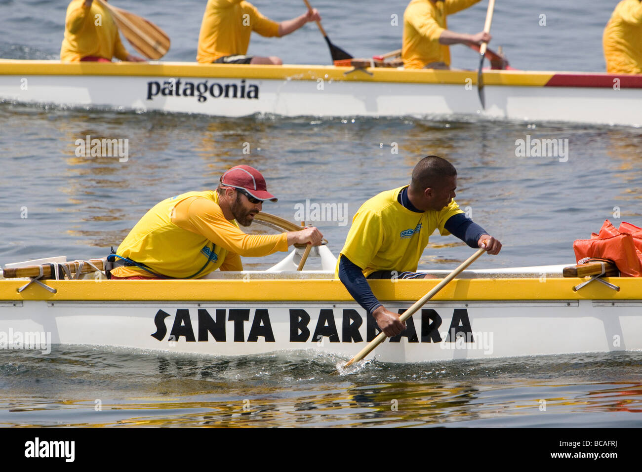 Outrigger Race in the Santa Barbara Channel Stock Photo - Alamy