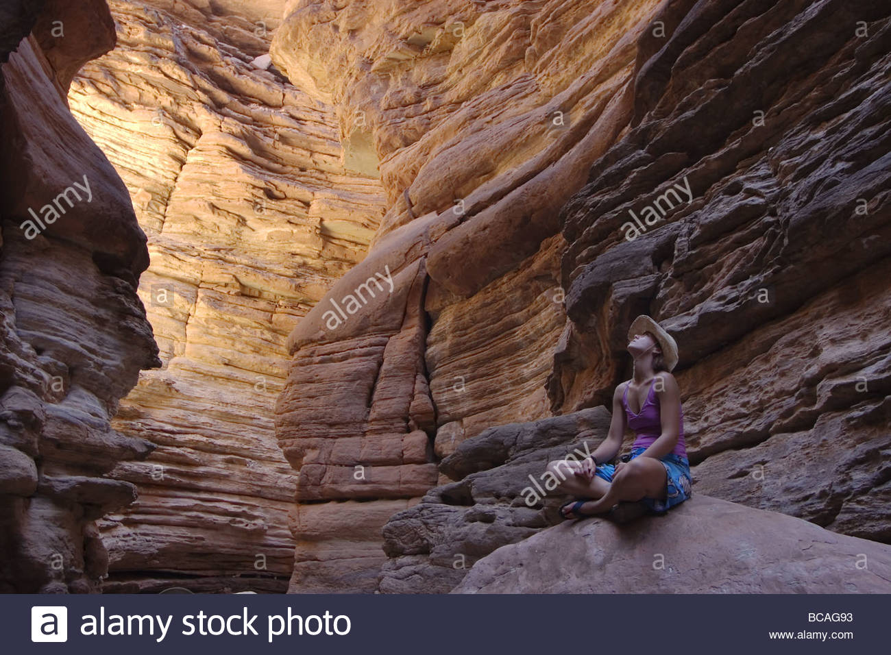Meditation in Blacktail Canyon, Grand Canyon, Arizona Stock Photo - Alamy