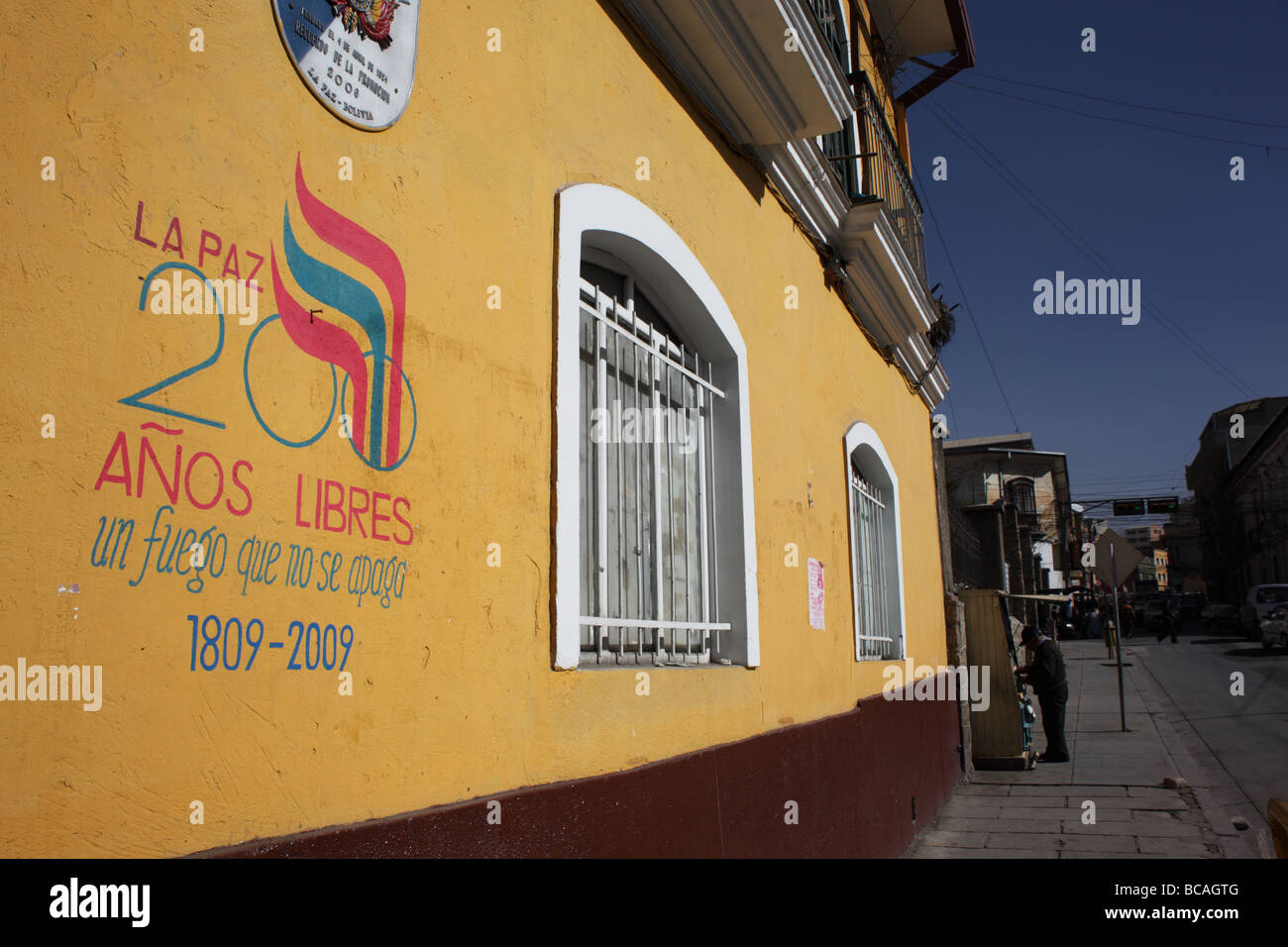 Symbol of 200th anniversary of the July 16th 1809 uprising in La Paz ...