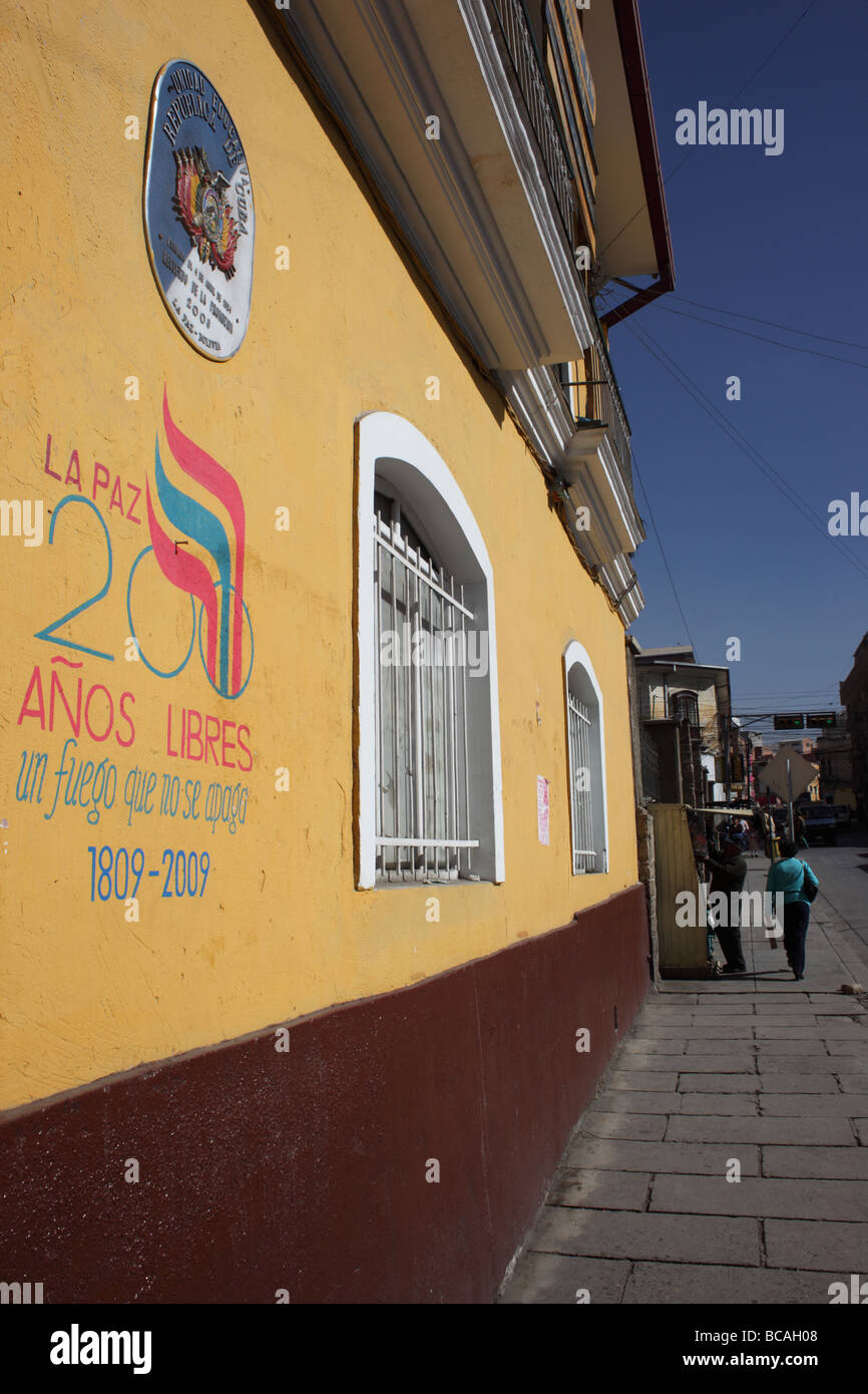 Symbol of 200th anniversary of the July 16th 1809 uprising in La Paz ...