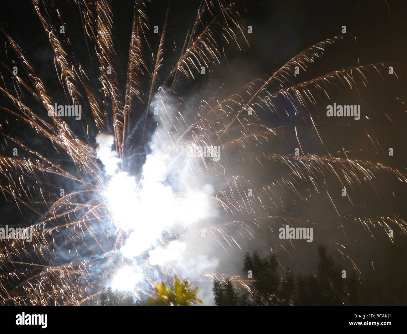 big fireworks display in night sky Stock Photo - Alamy