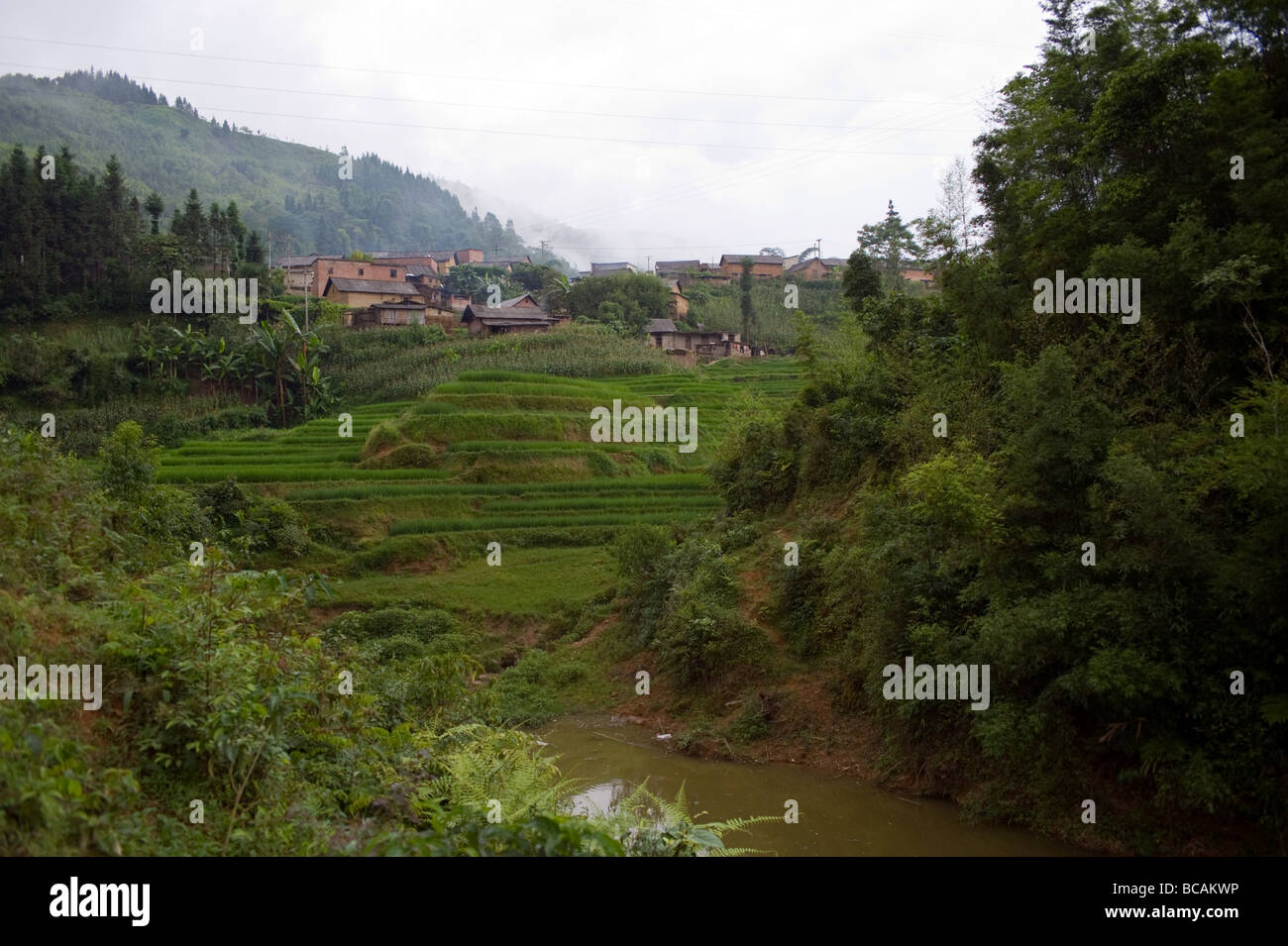 Rural Scene in Southern Yunnan Province, China, near the Vietnam Border ...