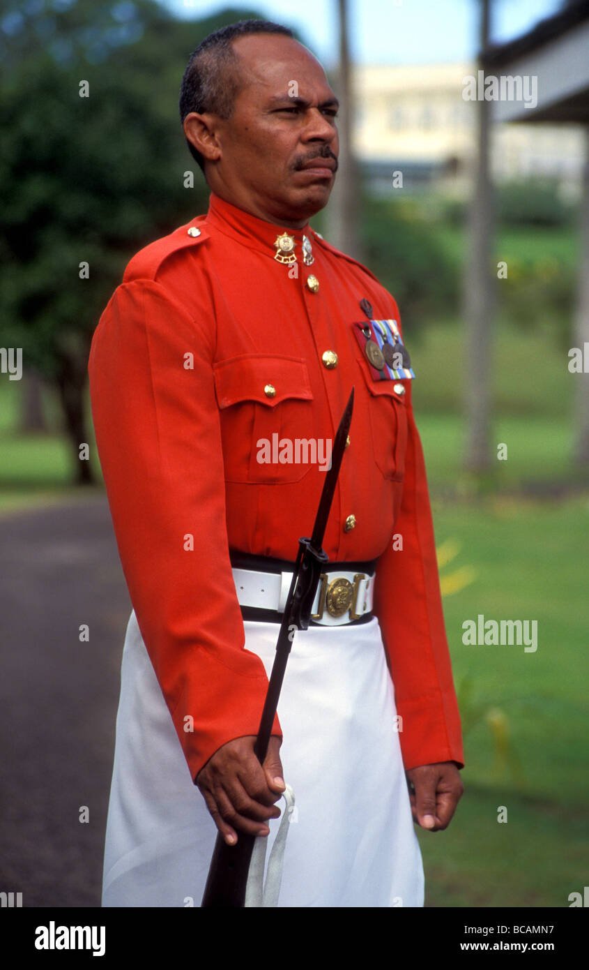 government house guard suva fiji Stock Photo - Alamy