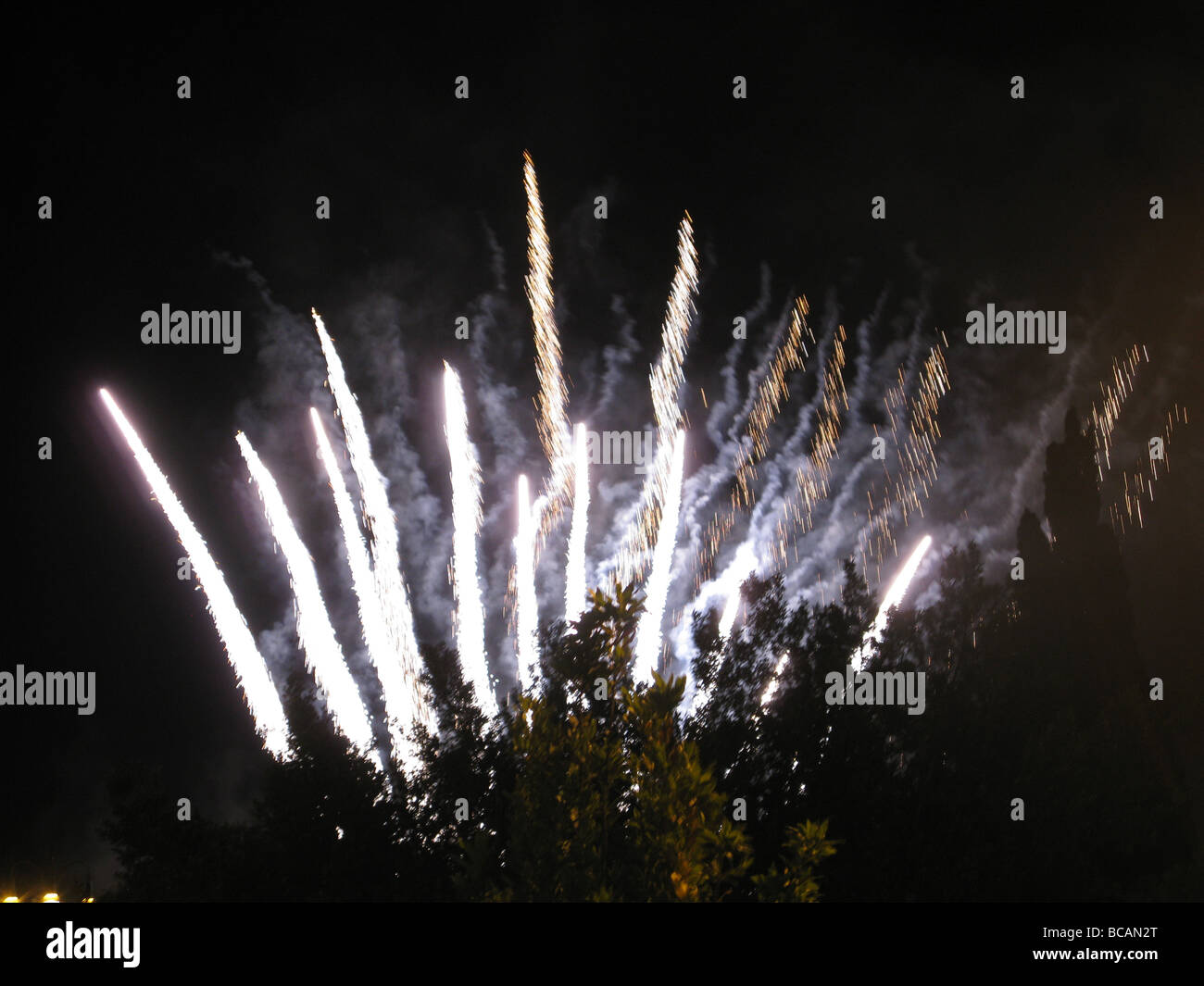 big fireworks display in night sky Stock Photo - Alamy