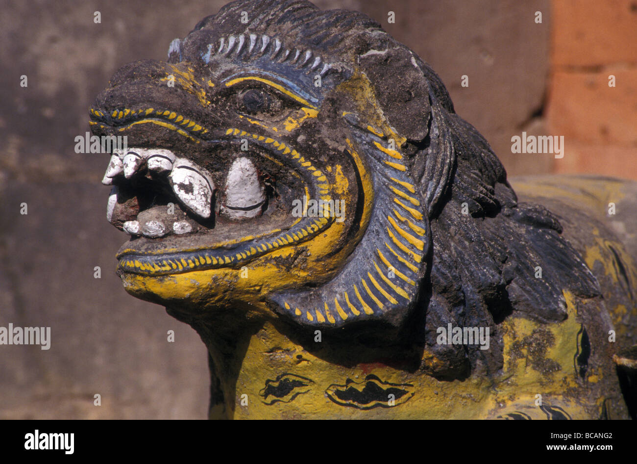 temple guardian pura sutriya denpasar bali indonesia Stock Photo - Alamy