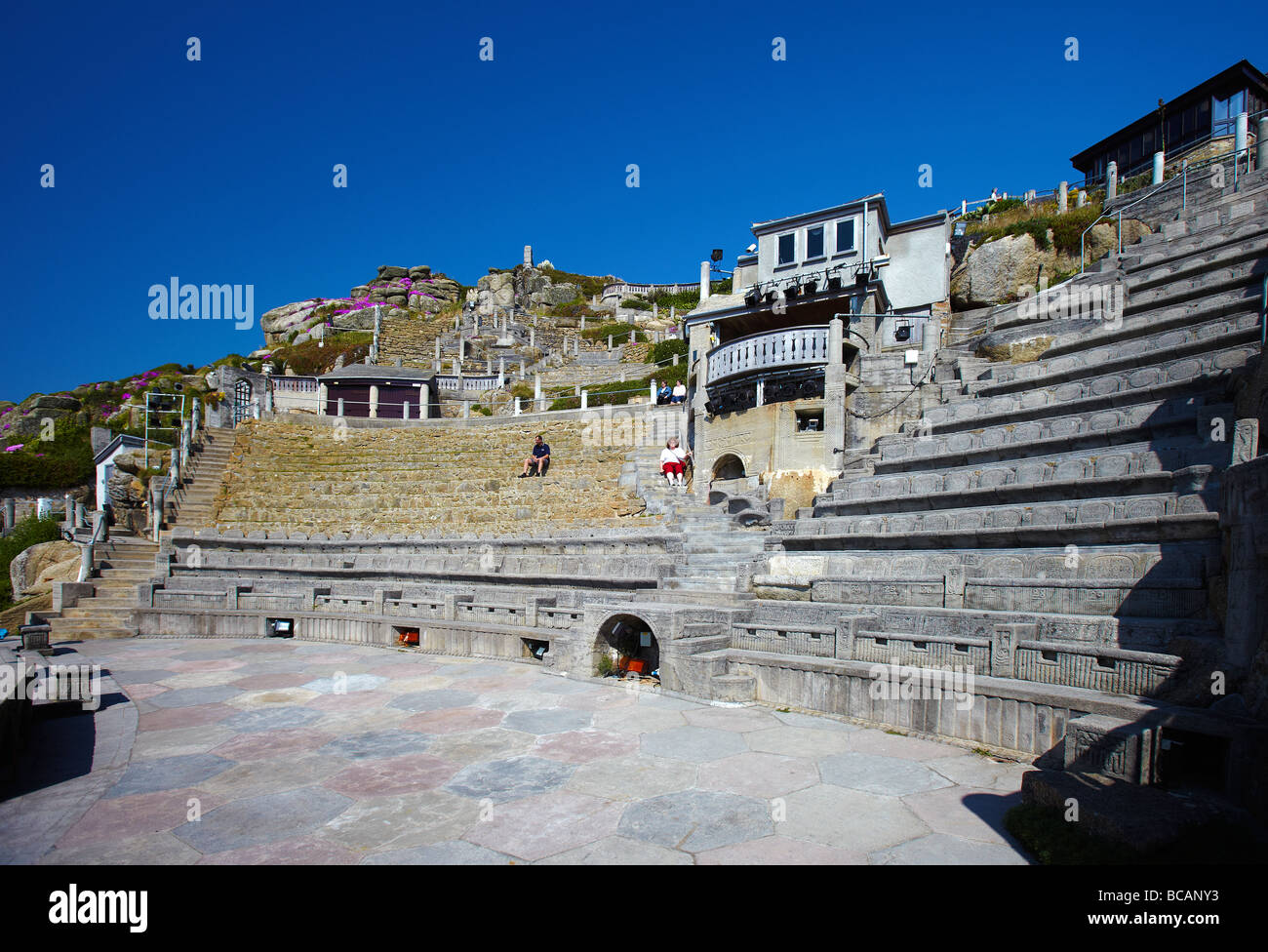 Engraved Stone Seating Minack Theatre High Resolution Stock Photography ...
