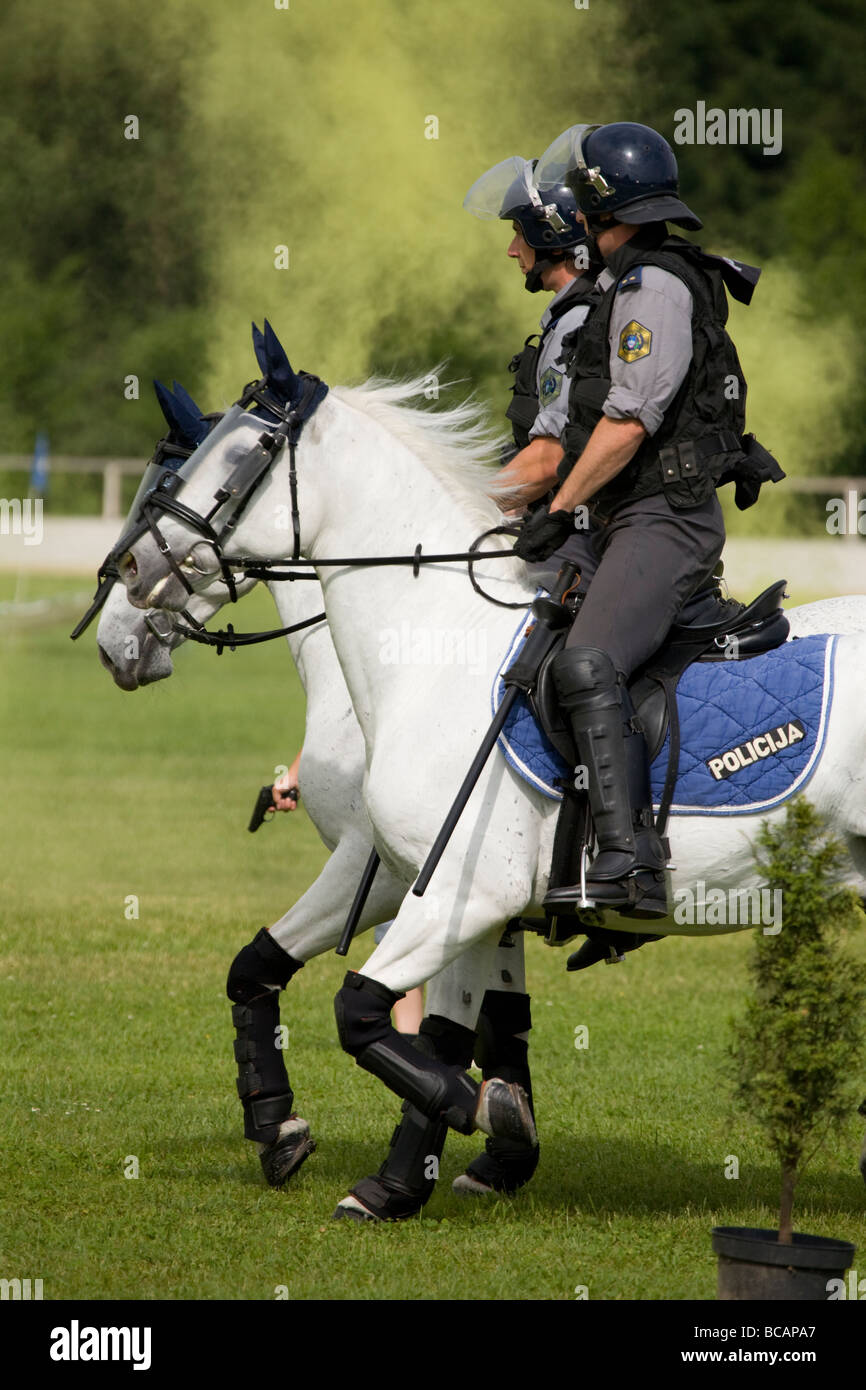Riot police performance at Lipica day horse show at Brdo Near Kranj ...
