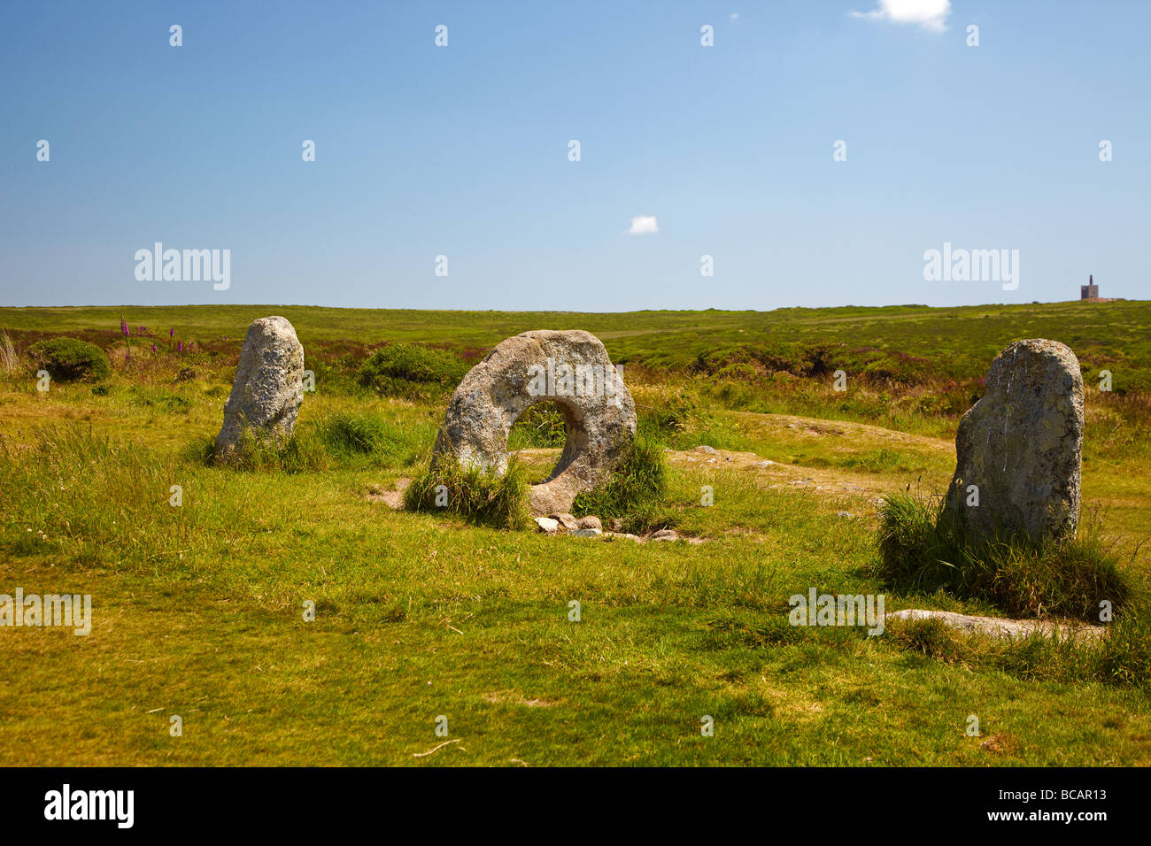 Men an Tol Megalithic Monument nr Morva, Cornwall, England, UK Stock ...