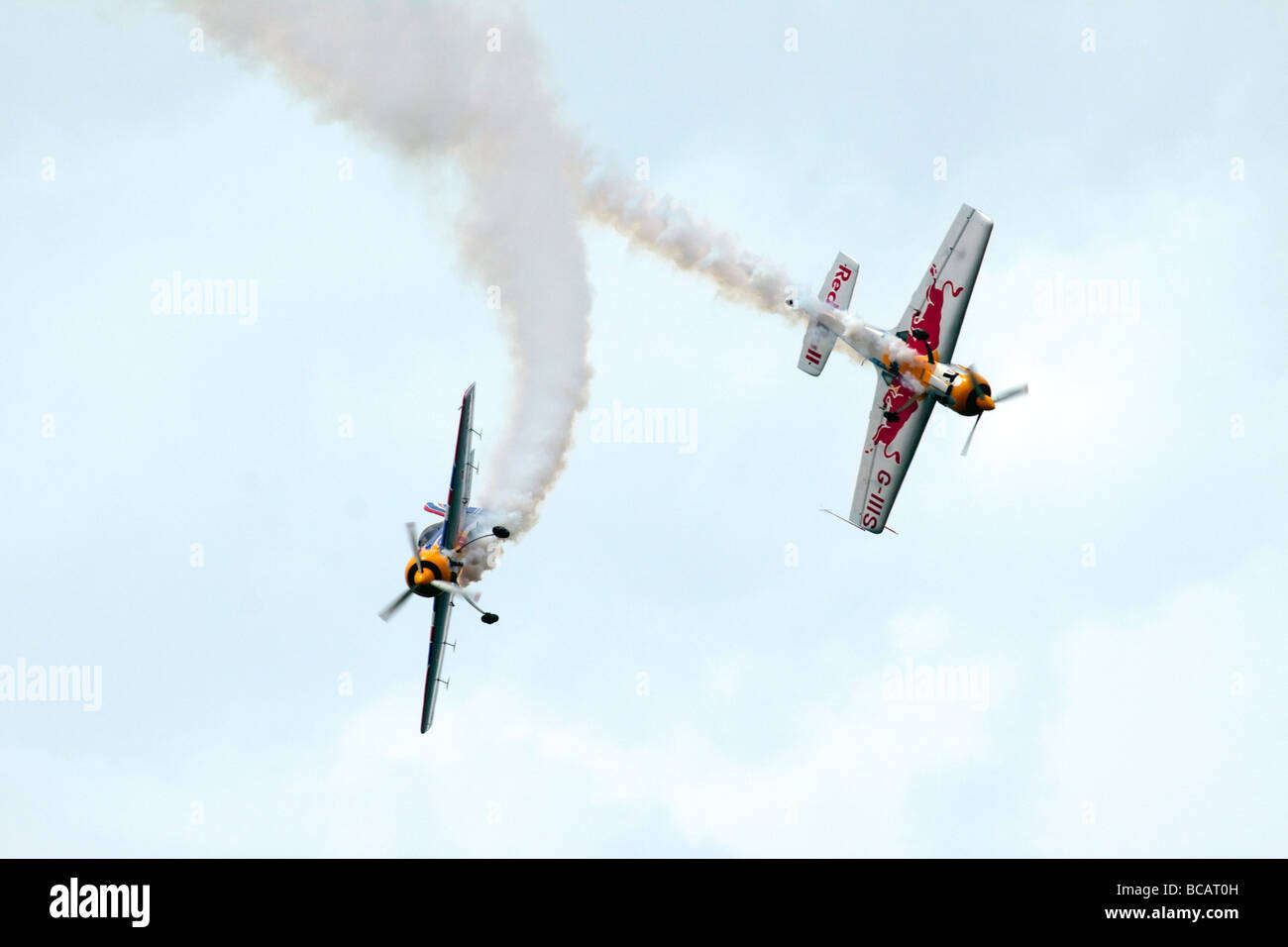 Matadors 2 x Sukhoi SU26 aerial display at Biggin Hill Airshow Stock ...