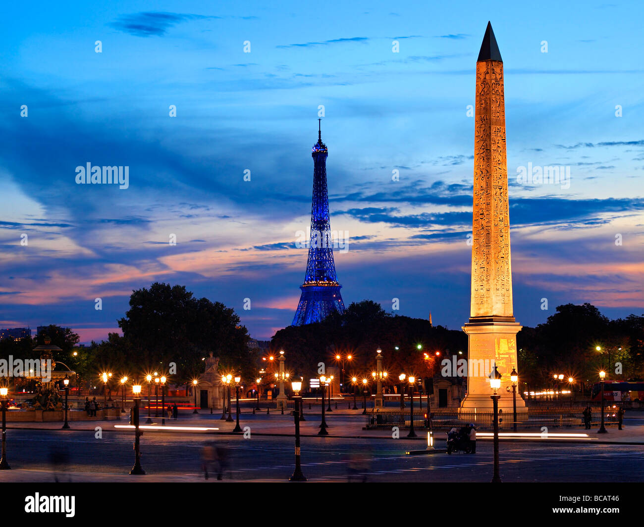 Place de la Concorde and Eiffel tower, Paris, France Stock Photo - Alamy