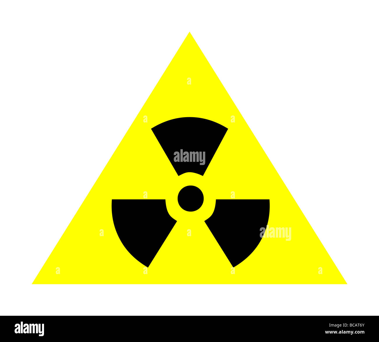 Radioactive warning sign isolated on white background Stock Photo - Alamy