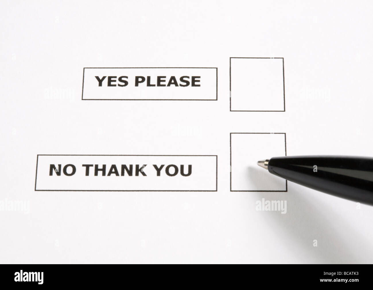 Tick a box hi-res stock photography and images - Alamy