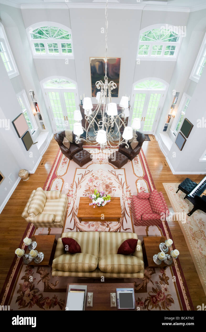 Aerial view of living room hi-res stock photography and images - Alamy