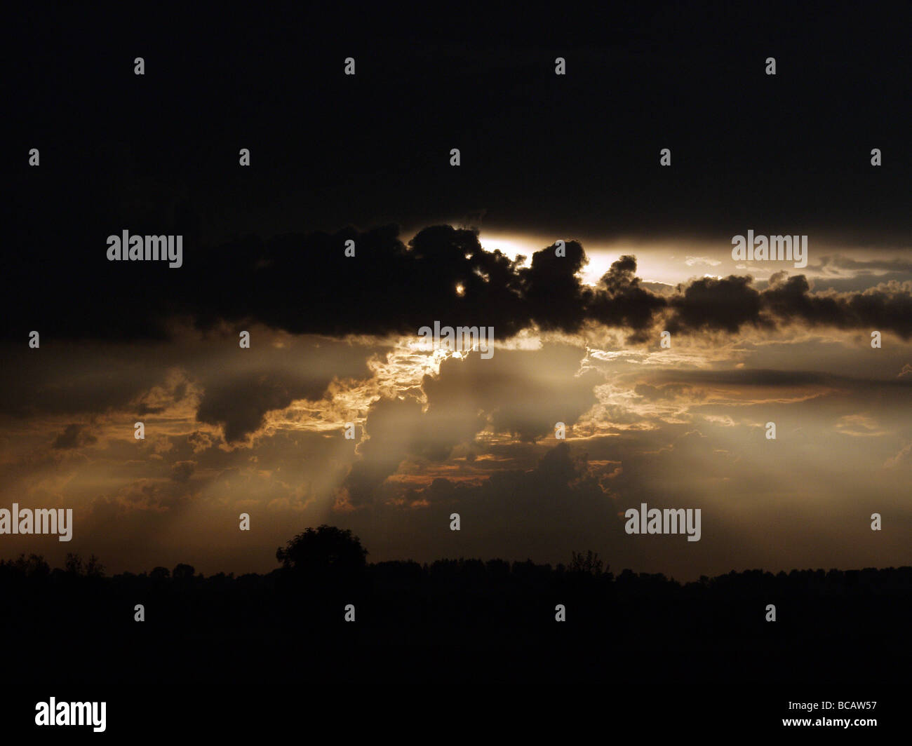 Summer day dramatic sky just before Stock Photo - Alamy