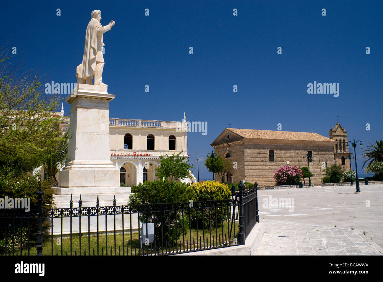 statue of solomou dionysios solomou square zakynthos town zakynthos ...