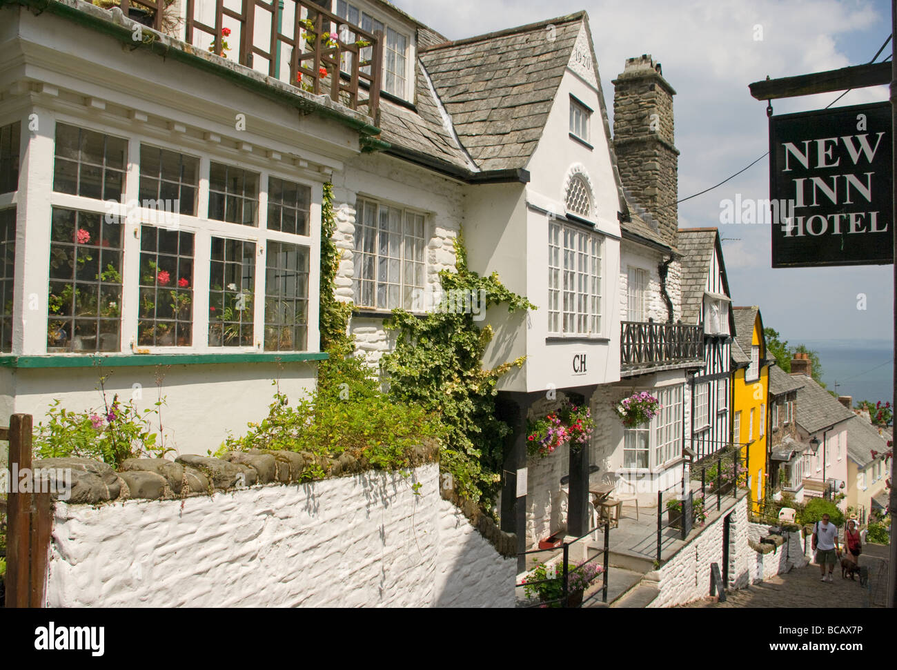 Street Scene Clovelly North Devon England Stock Photo - Alamy