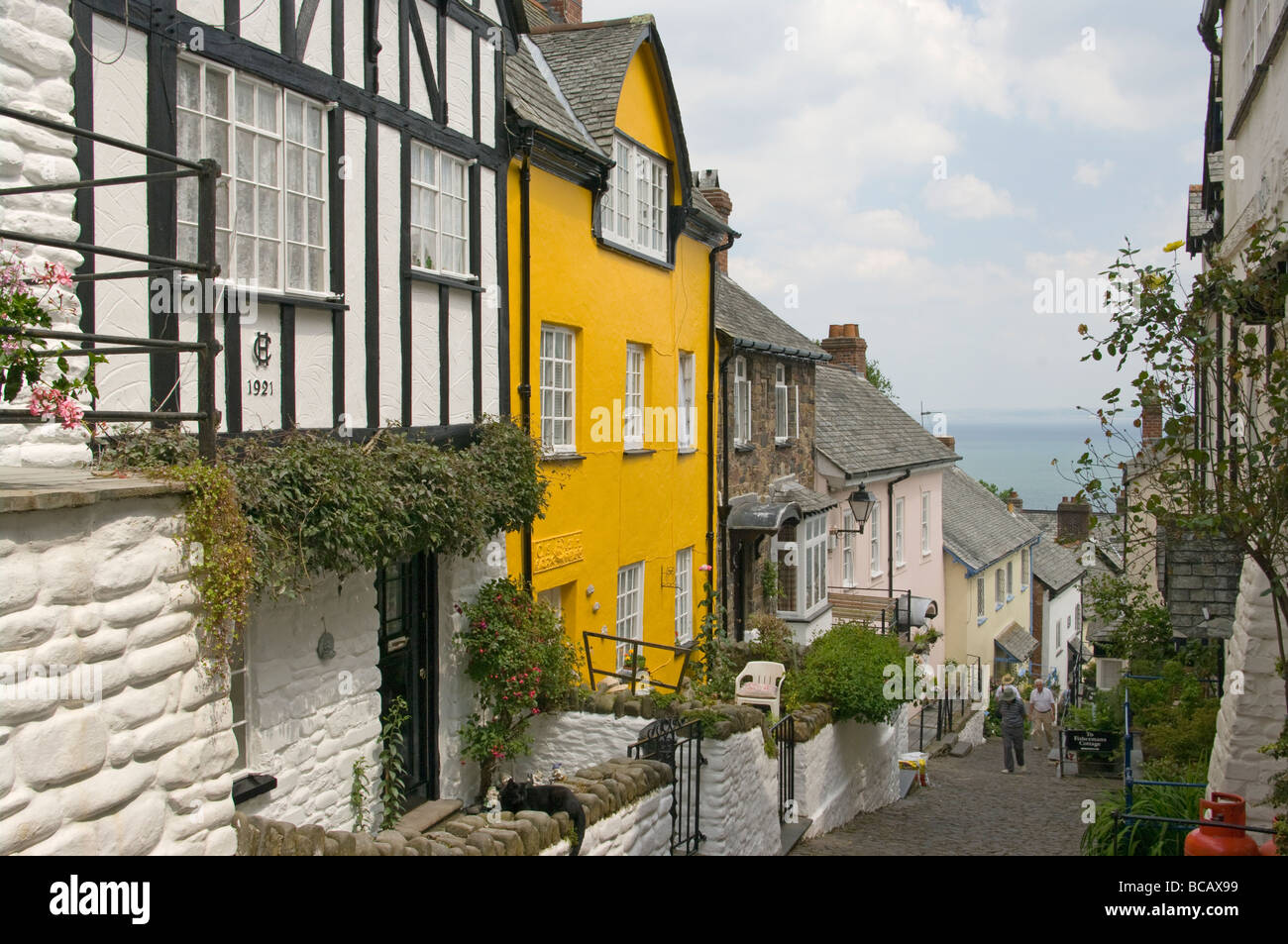 Street Scene Clovelly North Devon England Stock Photo - Alamy