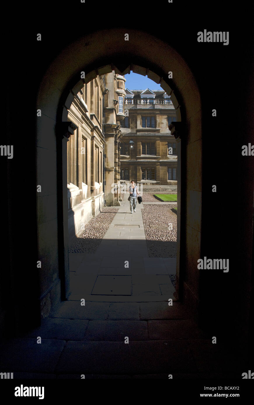 Cambridge University yard June 2009 Stock Photo - Alamy