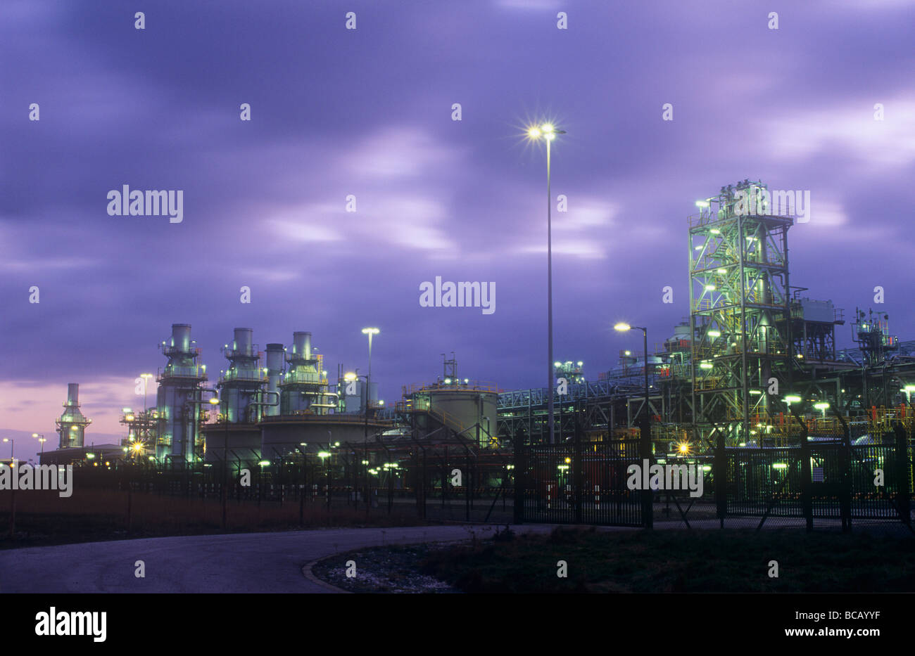 A gas processing plant at Barrow in Furness that takes gas from the ...
