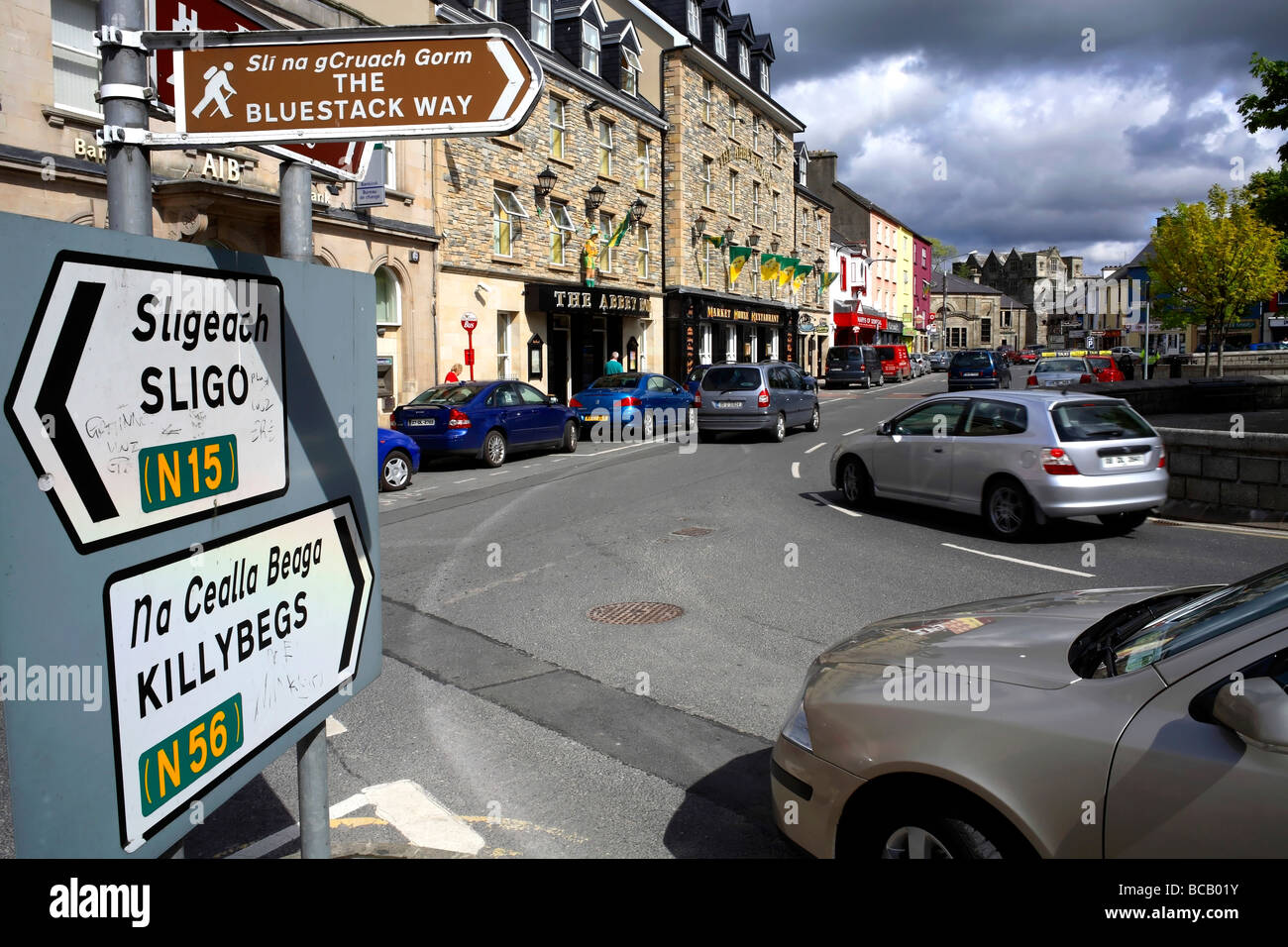 Main street donegal county donegal ireland irish hi-res stock ...