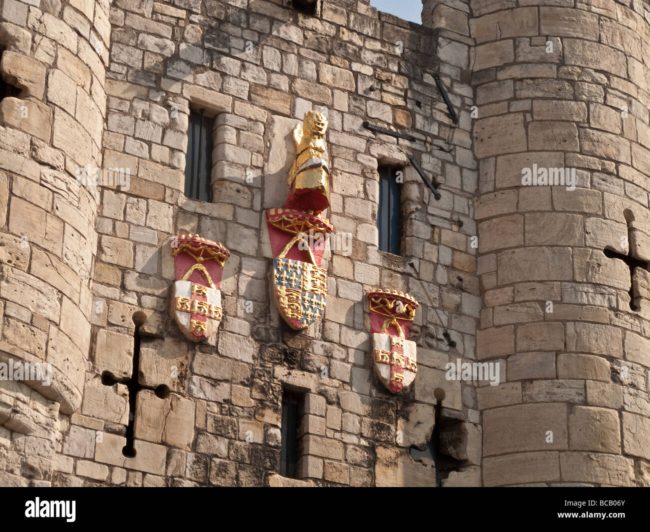 Detail of west side of Micklegate Bar York England UK Stock Photo - Alamy