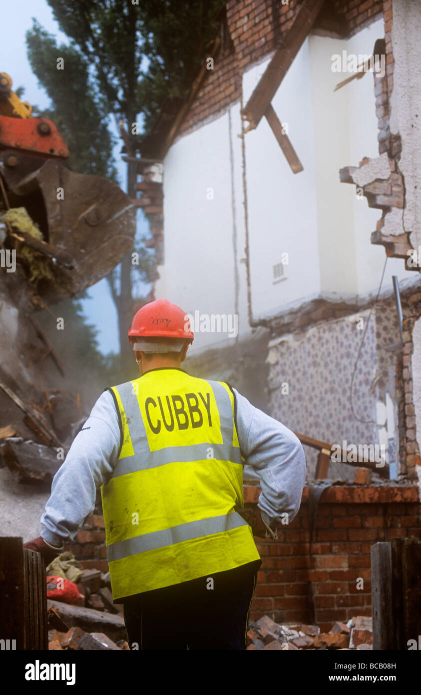 Demolishing old council houses on the Raffles sink estate in Carlisle ...
