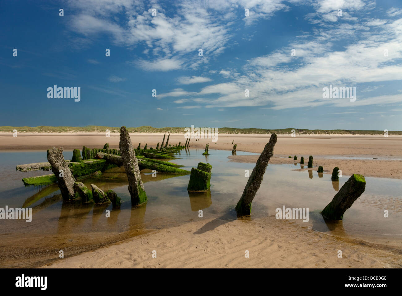 Shipwreck, Sefton Coast, UK Stock Photo - Alamy