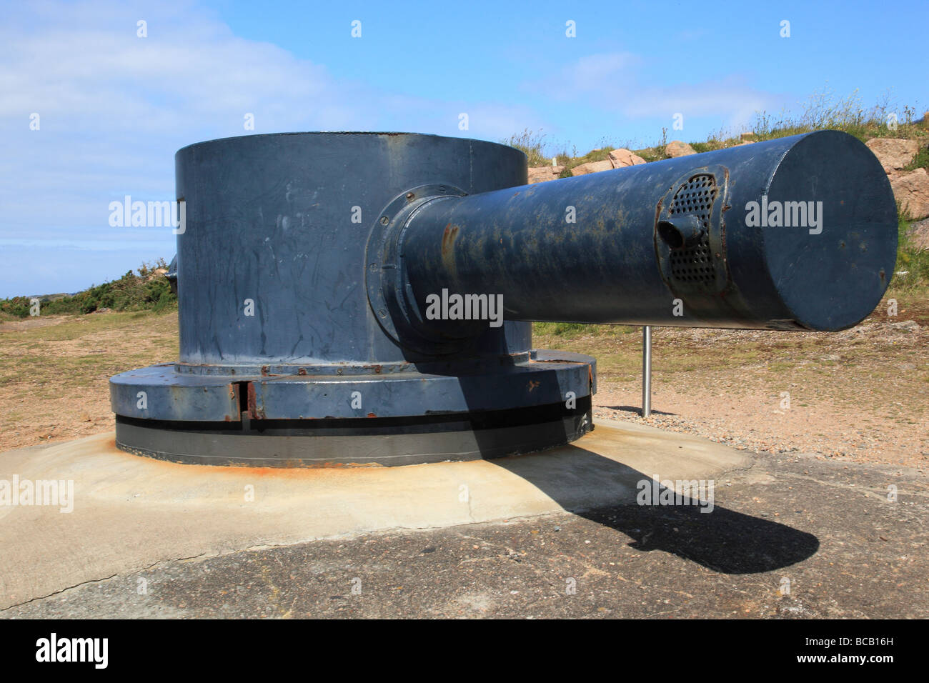 Old artillery and Command bunker from World War II at Noirmont Point ...