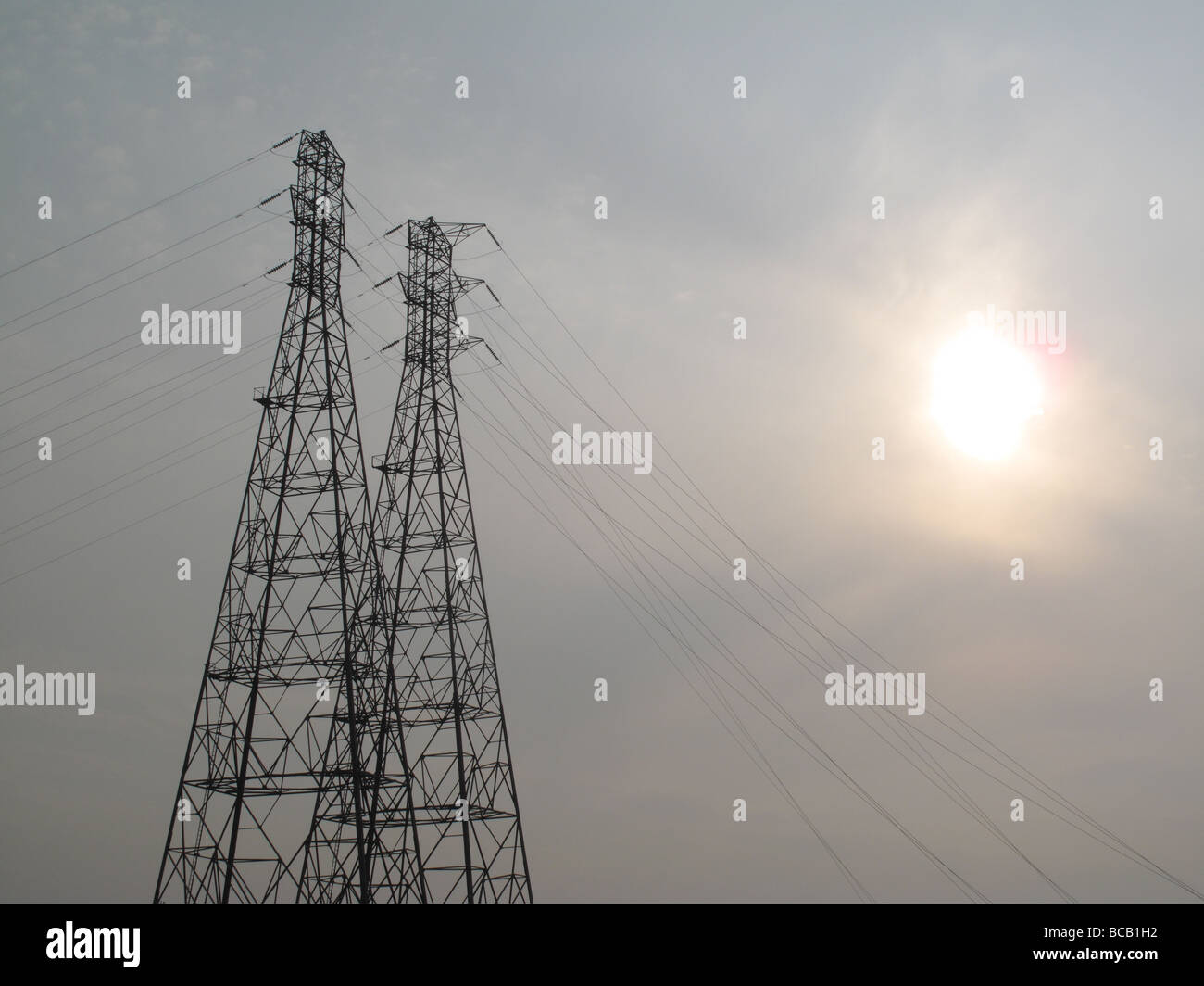 Two pylons hi-res stock photography and images - Alamy