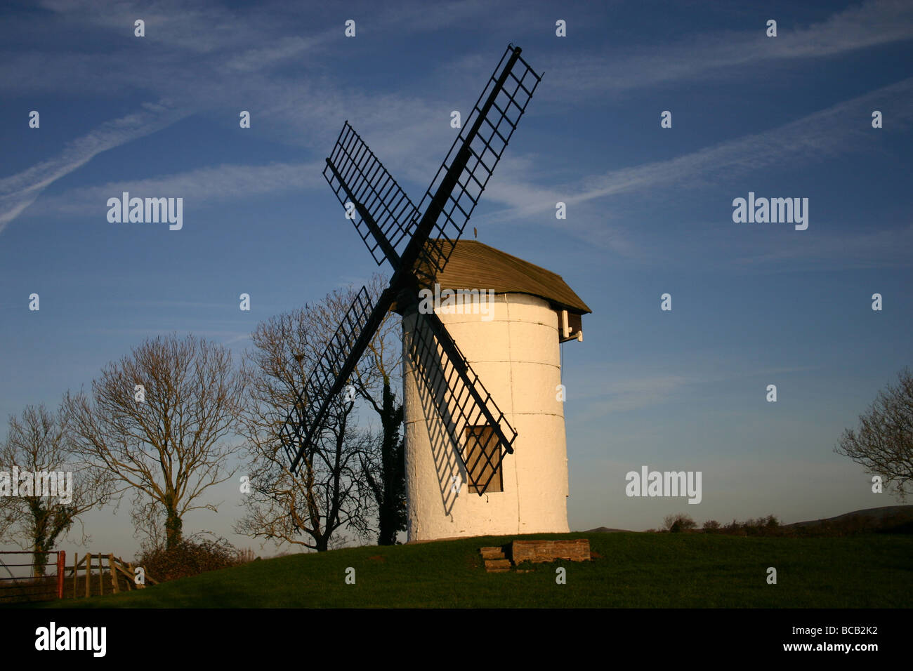 Small windmill in Somerset. Engalnd Stock Photo - Alamy