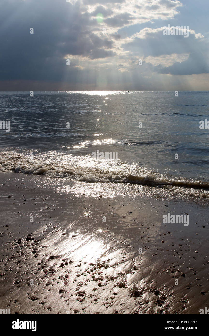 Hunstanton beach at sunset in the west of Norfolk Stock Photo - Alamy
