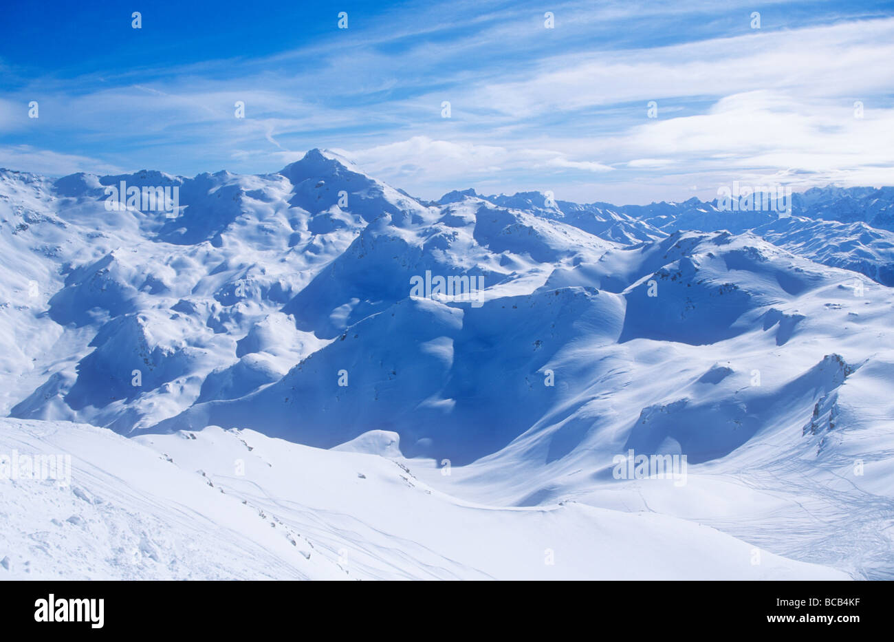 Heavy snow in the French Alps Stock Photo - Alamy