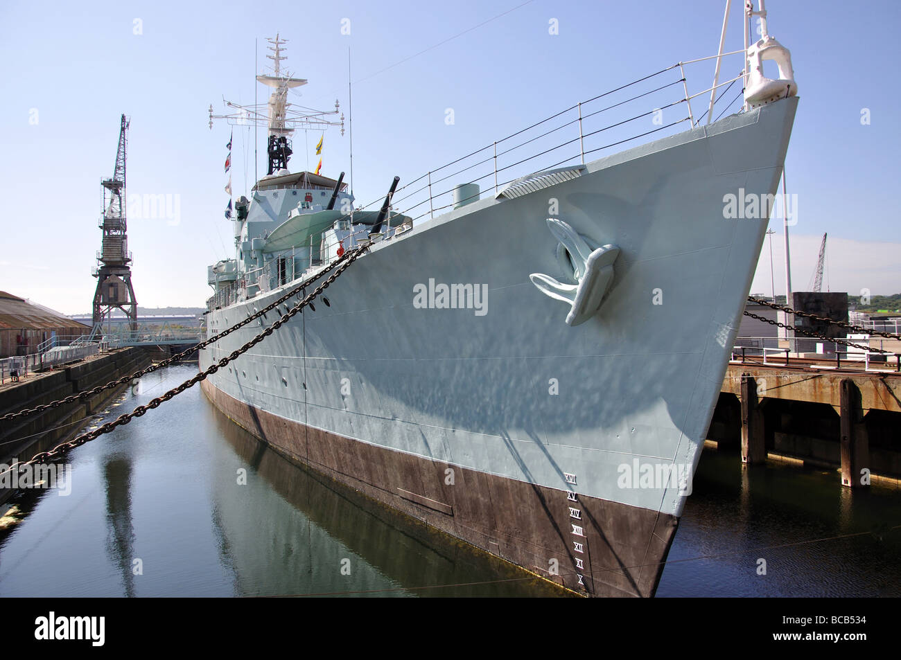 HMS Cavalier battleship, Chatham Historic Dockyard, Chatham, Kent ...