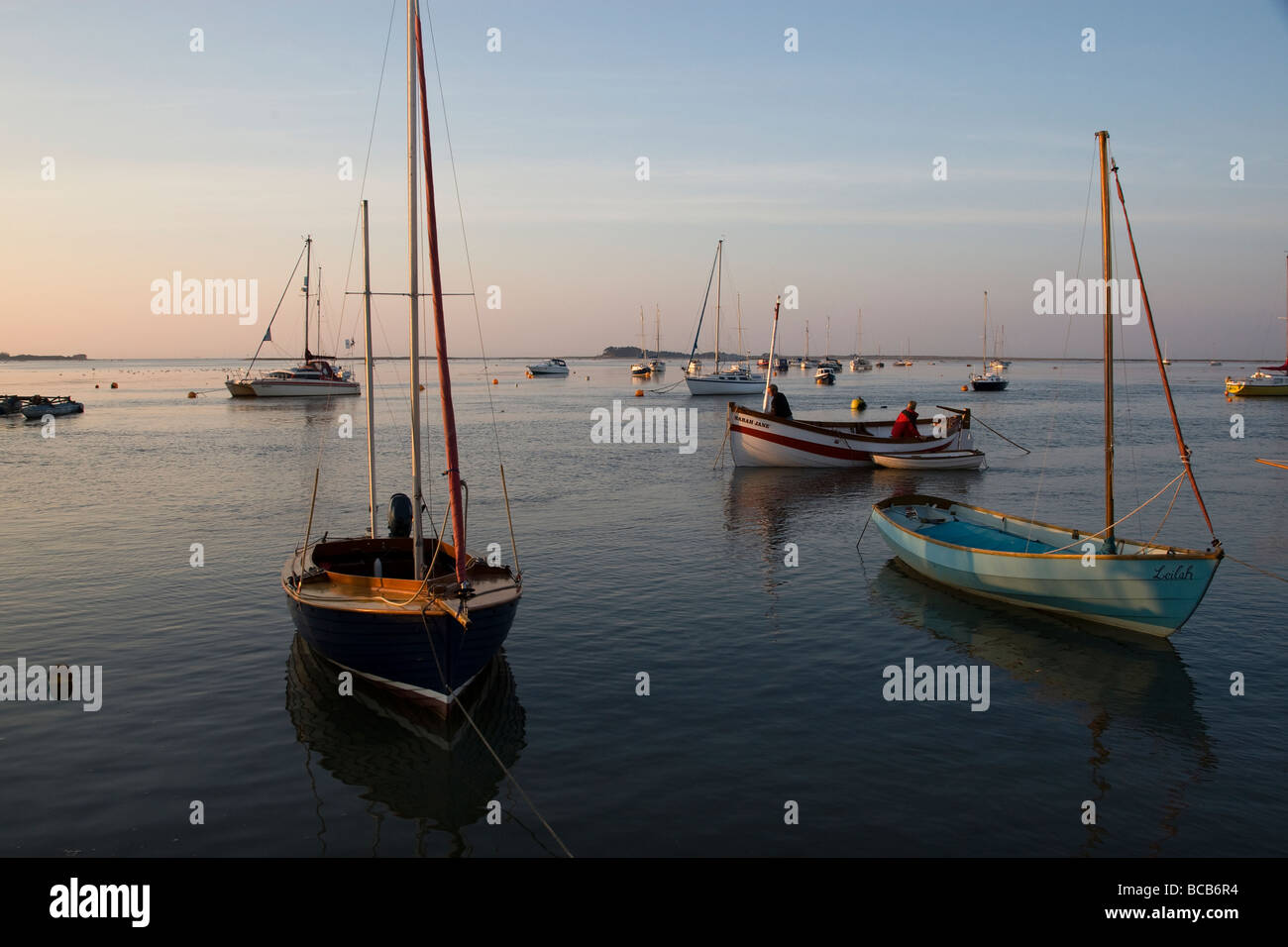 Still waters in Wells Harbour, Norfolk Stock Photo - Alamy
