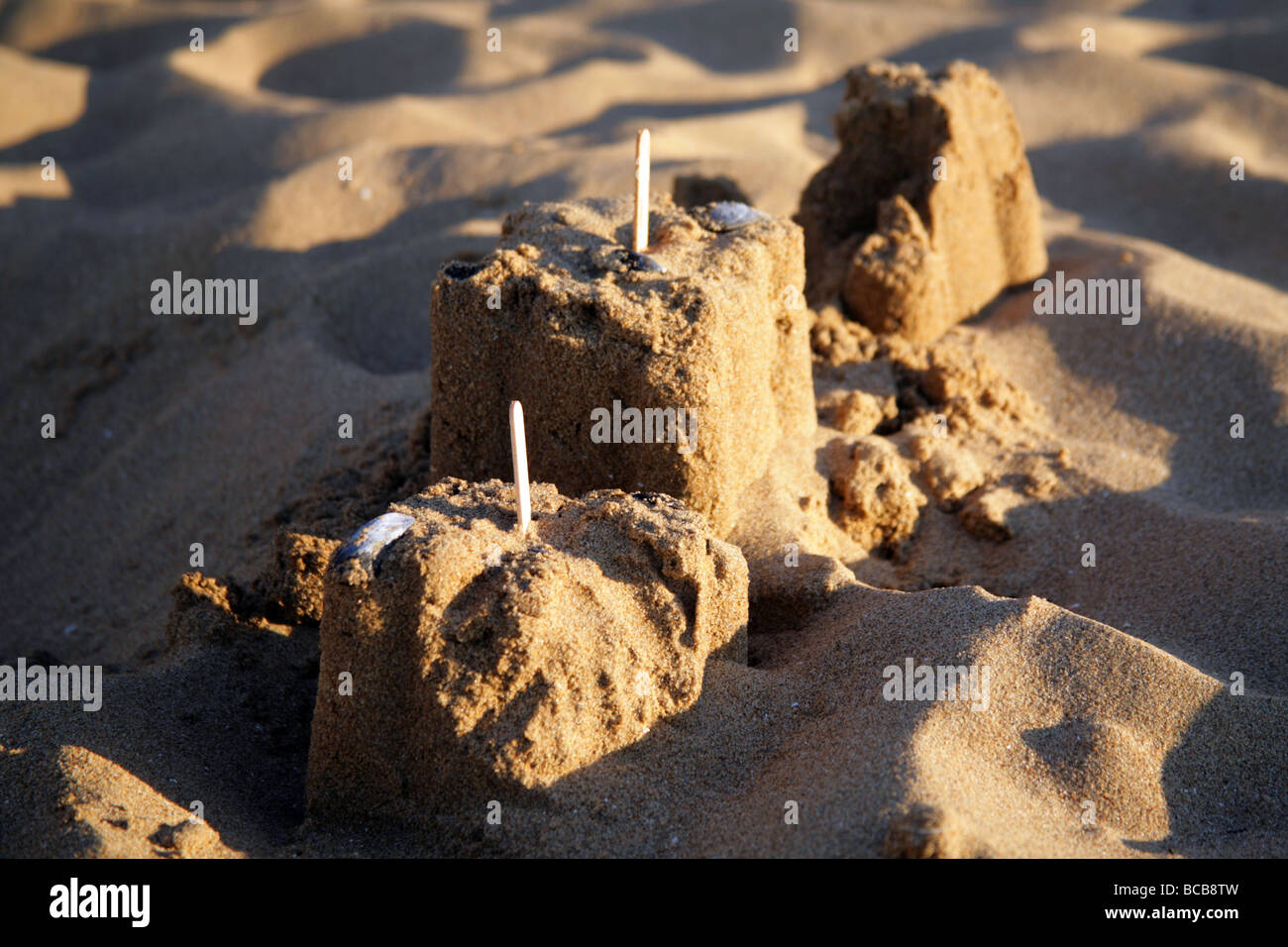 Falling down sandcastle hi-res stock photography and images - Alamy