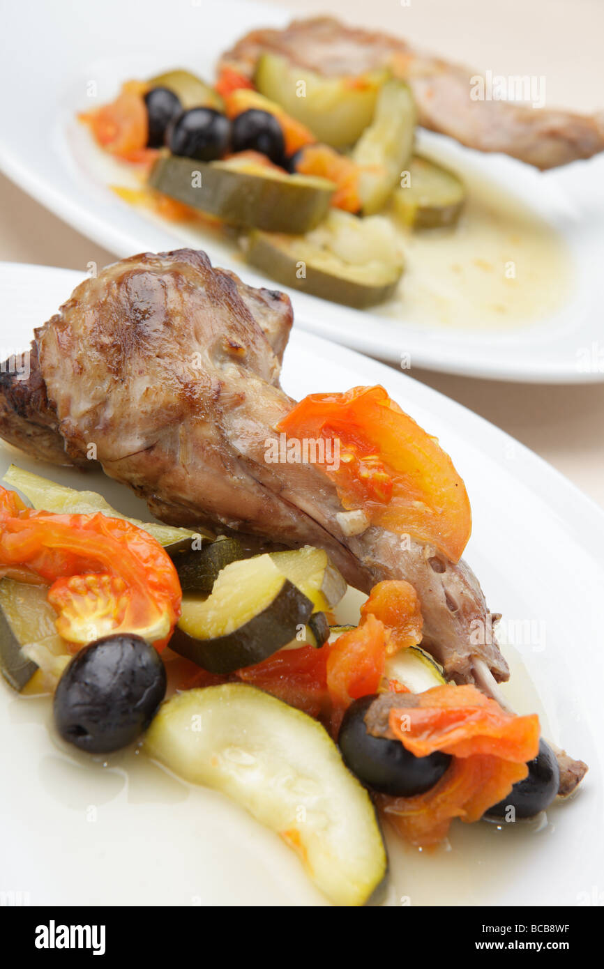 Baked rabbit leg hi-res stock photography and images - Alamy